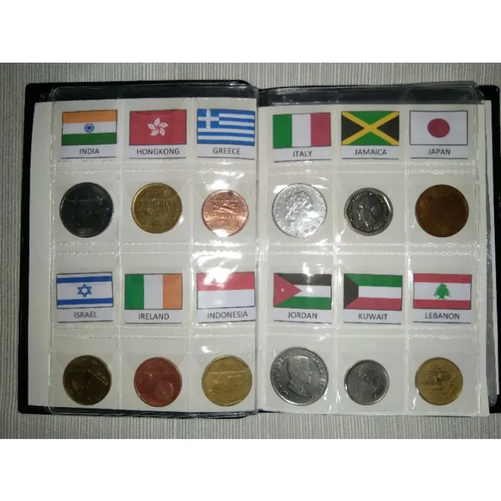 60 World Coins Collection with Flags in 1 album. | Lazada PH