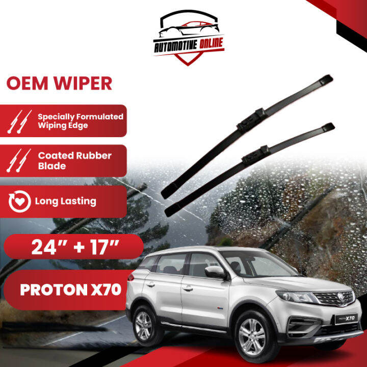 PROTON X70 OEM WIPER BLADE HIGH QUALITY 1 SET (24 INCH + 17 INCH) | Lazada