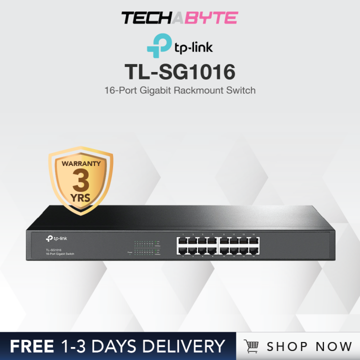 TP-Link TL-SG1016 |16-Port Gigabit Rackmount Network Switch | Lazada ...