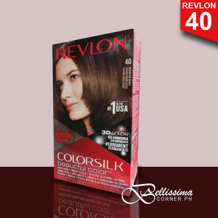 Revlon Colorsilk Medium Ash Brown 40 Permanent and Ammonia Free | Lazada PH