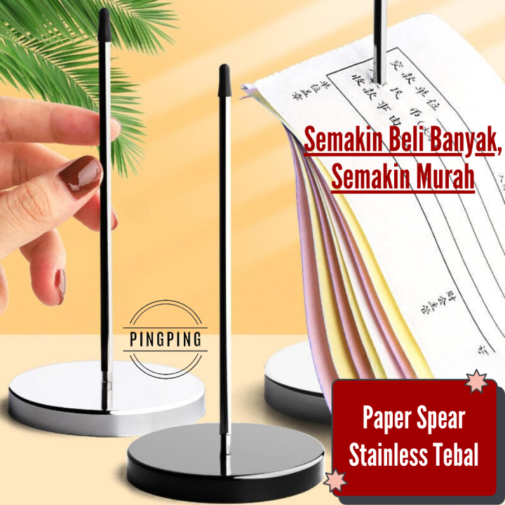 Tusukan Bill Nota Bon Memo Stainless Tusukan Kertas Bon Paper Spear ...