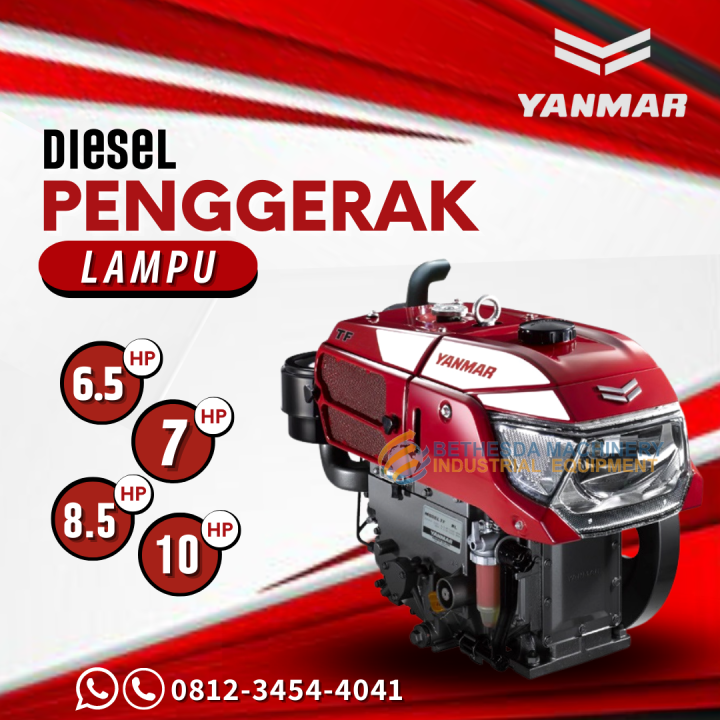 Mesin Yanmar TF 65 / Penggerak diesel 7 HP - 8.5 HP Lampu 10.5 Pk ...