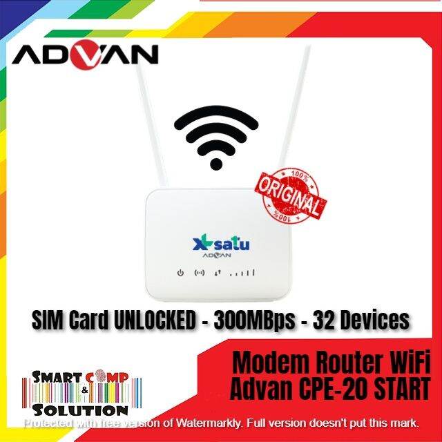 Modem Router WiFi Wireless 4G LTE Advan CPE START / CPE20 XL Satu ...