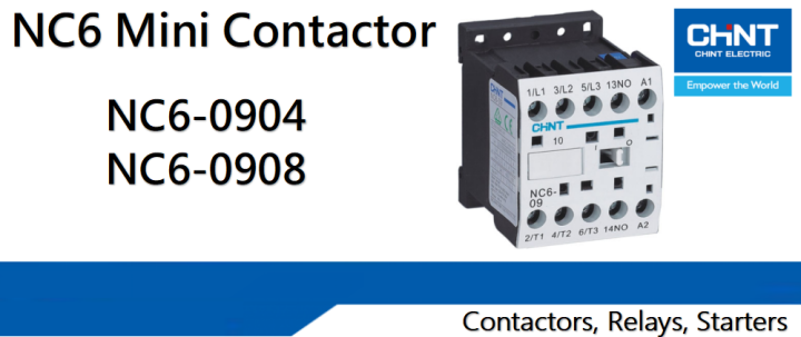 Chint NC6 Miniature Contactors 20A 4 pole 230VAC 4NO 2NO2NC mini ...