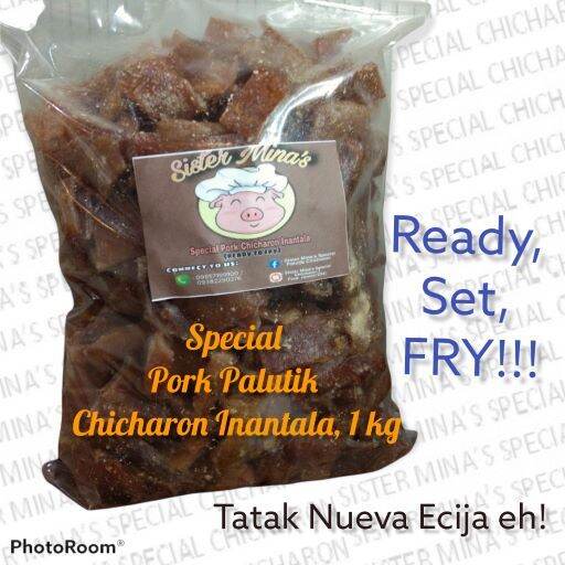 1kg Sister Mina's Special Chicharon Inantala Timplado (Ready to Fry ...