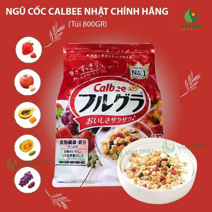 Ngũ cốc Calbee Nhật Bản hoa quả trái cây dùng ăn sáng - ăn kiêng giảm cân ( 800G ) | Lazada.vn