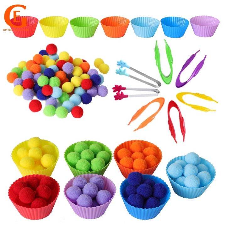 ♨ Kids Sorting Bowls Toddler Clip Ball Color Classification Preschool ...