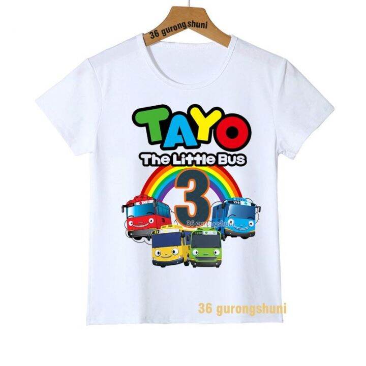 Kids T Shirt For Boys Tayo the Little Bus Children Clothing Girls ...