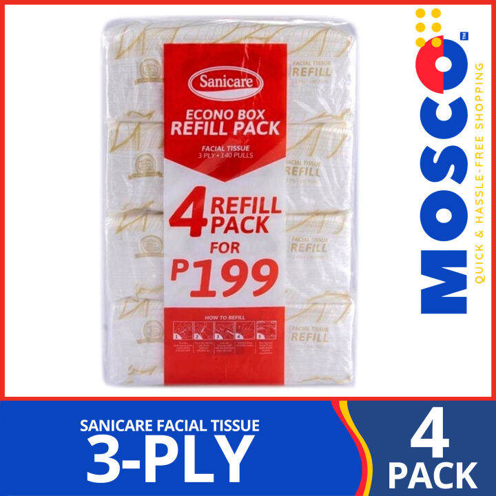 SANICARE Facial Tissue Econo Box Refill Pack 4s | Lazada PH