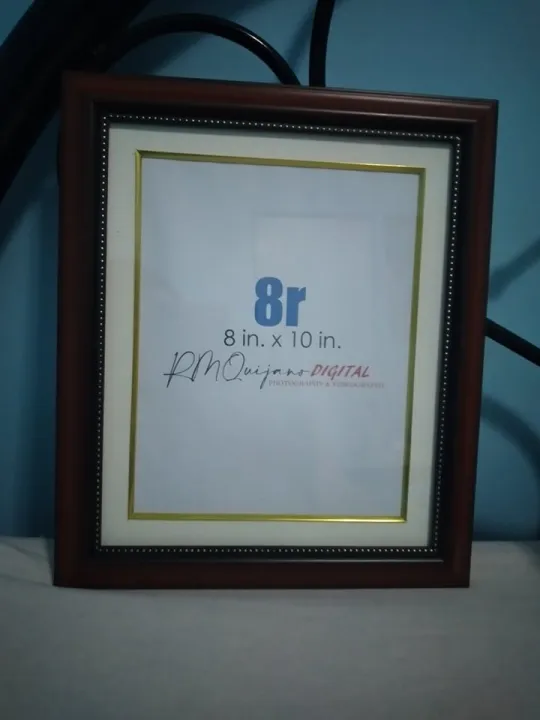 Picture Frames (Vintage Dark Brown) with matting + Gold Lining (5r, 8r ...