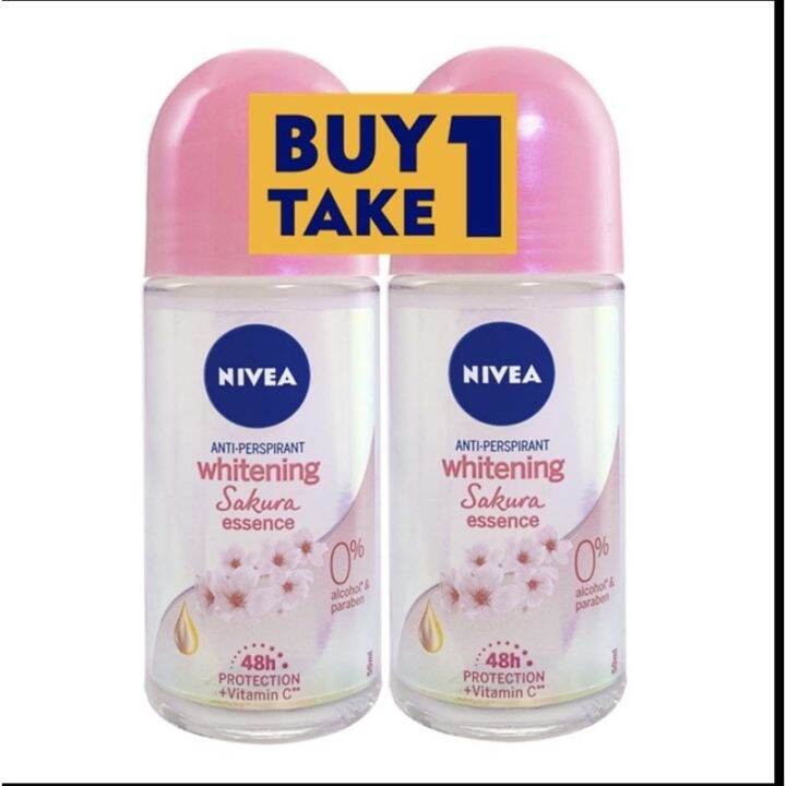 SALE‼️ Buy 1 Take 1 Nivea Sakura Deodorant 50ML | Lazada PH
