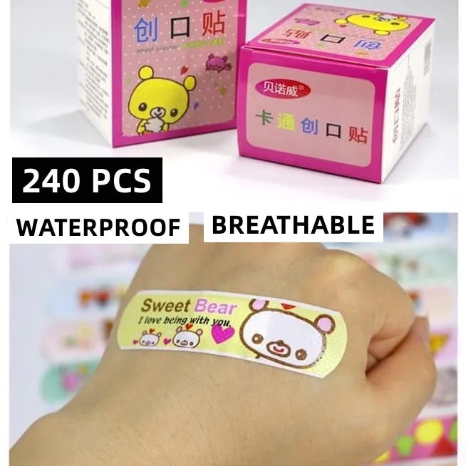 240 PCS WATERPROOF Plaster Wound Dressing Pelekat Luka Penutup Luka ...