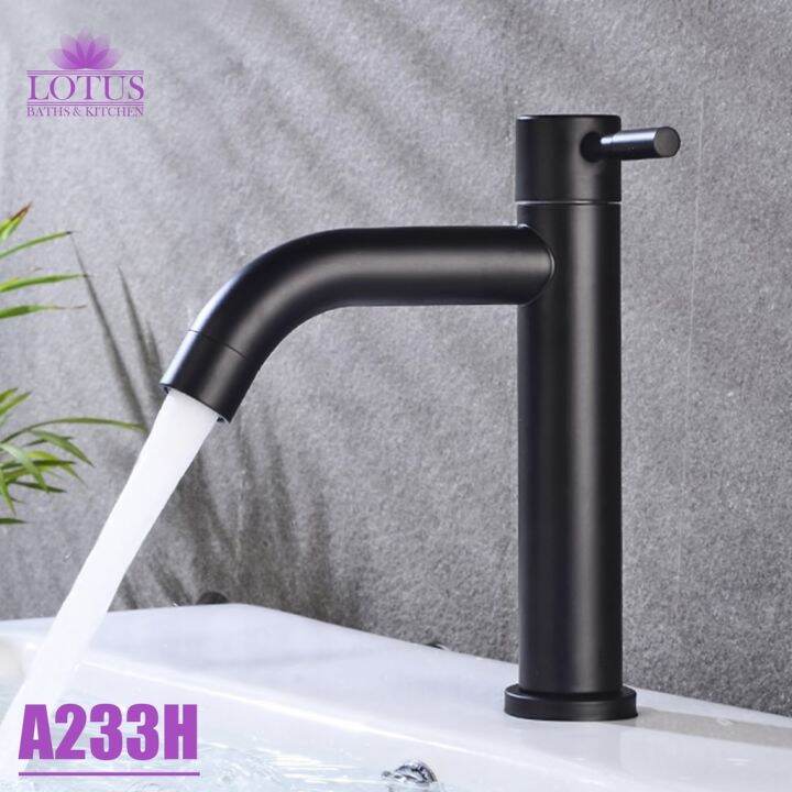 ♥Lotus Baths A233H SUS304 Stainless Steel Black Color Bathroom Sink ...