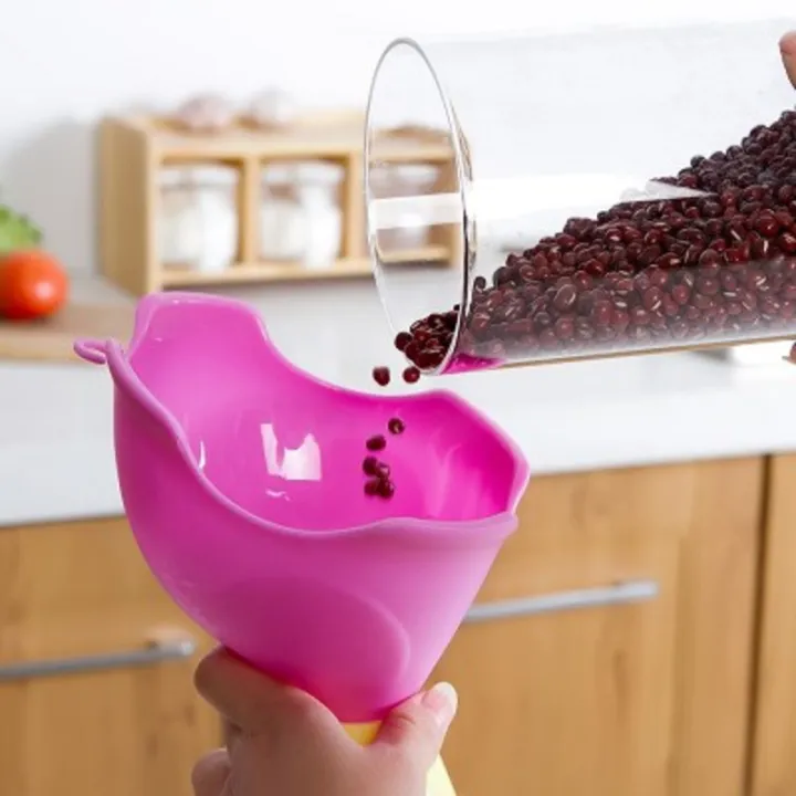 Large-caliber funnel domestic pouring oil, filling oil, rice, flour and ...