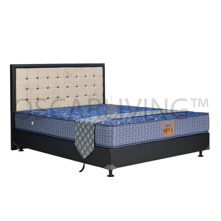 Hommy Alta Kasur Spring Bed Tebal 26 Cm Biru Oreo HB Victoria [Fullset ...