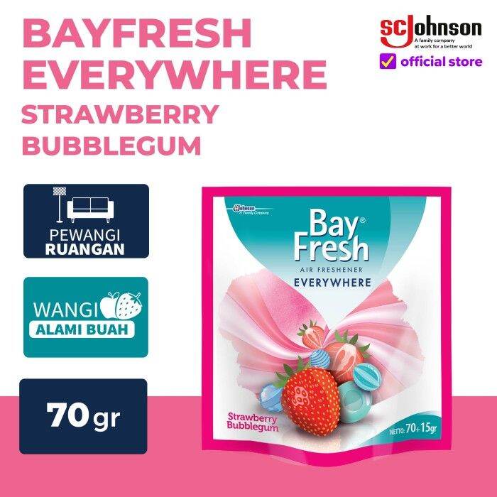 Bayfresh Everywhere Strawberry Bubble Gum 70gr | Lazada Indonesia