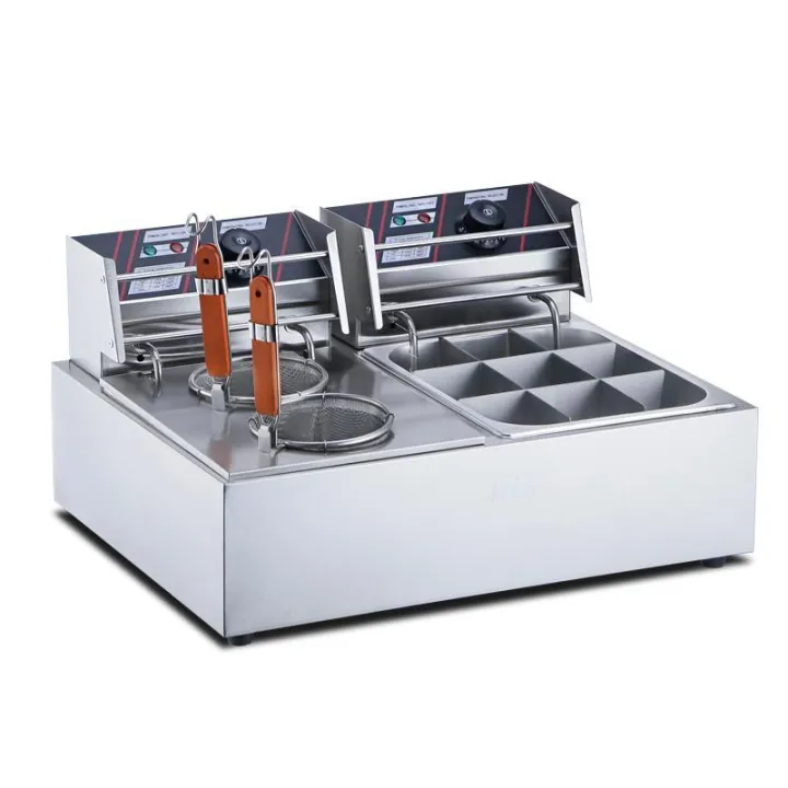 Commercial electric 9-grids oden machine and 2 baskets pasta cooker ...