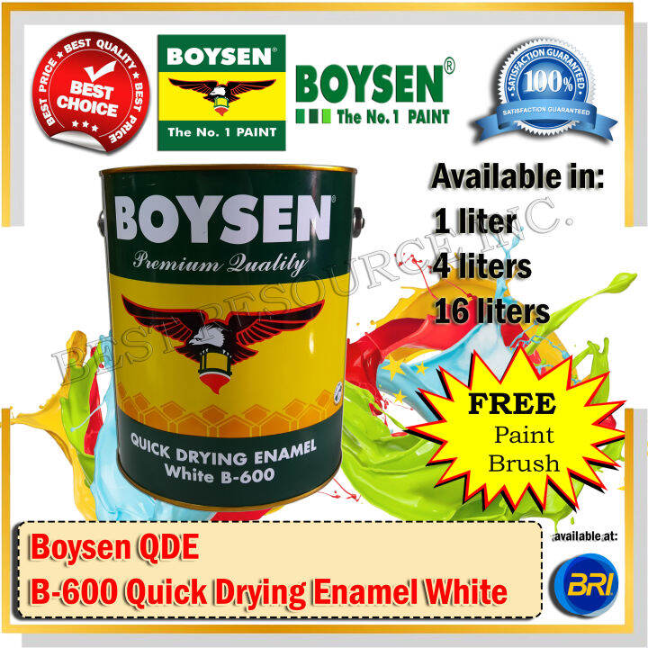 Boysen Premium Quality Quick Drying Enamel BS 600 1/4 liter | 1 liter | 4 liters | 16 liters ...