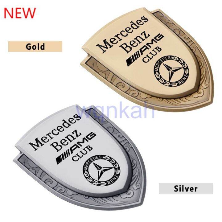 High quality 1pcs Gold Silver Car Side Body Sticker Car Badge Emblem ...