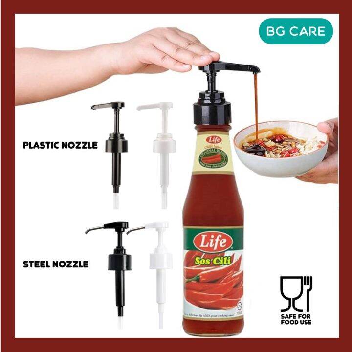 BGCare Pressure Pump Head Oil Oyster Sauce Chili Tomato Bottle Mouth Squeezer Soy Sauce Curry ...