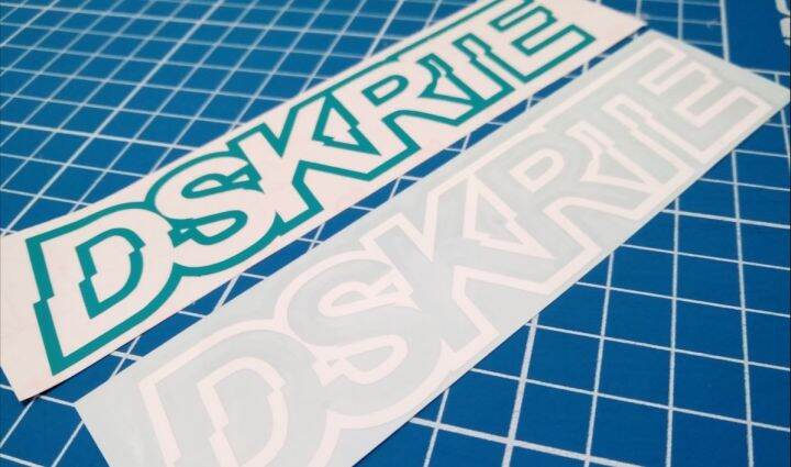 2 Pcs DISKARTE Sticker White & Teal or Reflectorize For Cars ...