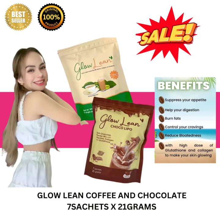 Original Glow Lean Coffee and Chocolate 7 sachet / box | Lazada PH