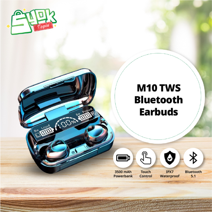[New Arrival] M10 TWS Bluetooth Earbuds | Touchscreen Version | Fast Charging Earphone | Standby ...