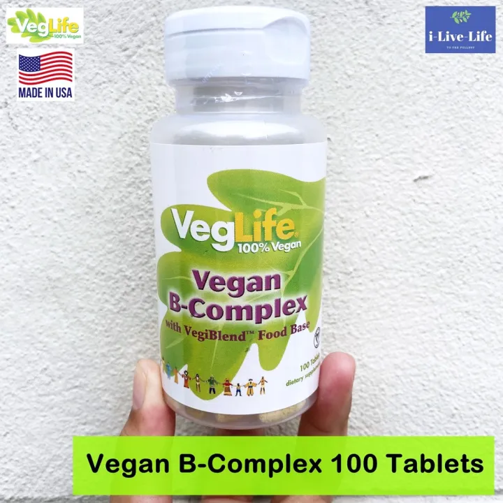 วิตามินบีรวม Vegan B-Complex 100 Tablets - VegLife วิตามินบีคอมเพล็กซ์ ...