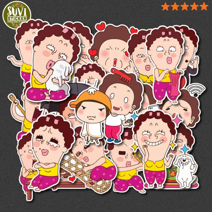 Combo 20 Sticker Noi Tro chống nước dán laptop, điện thoại, đàn guitar ...