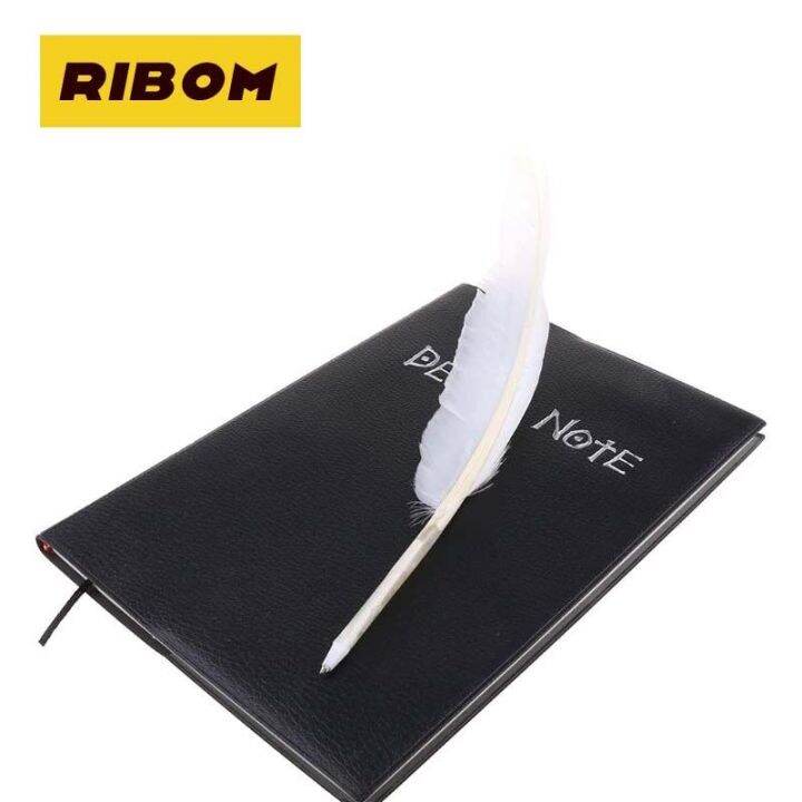 {hot} RIBoM Death Note Cosplay Notebook Feather Pen Book Animation Art ...