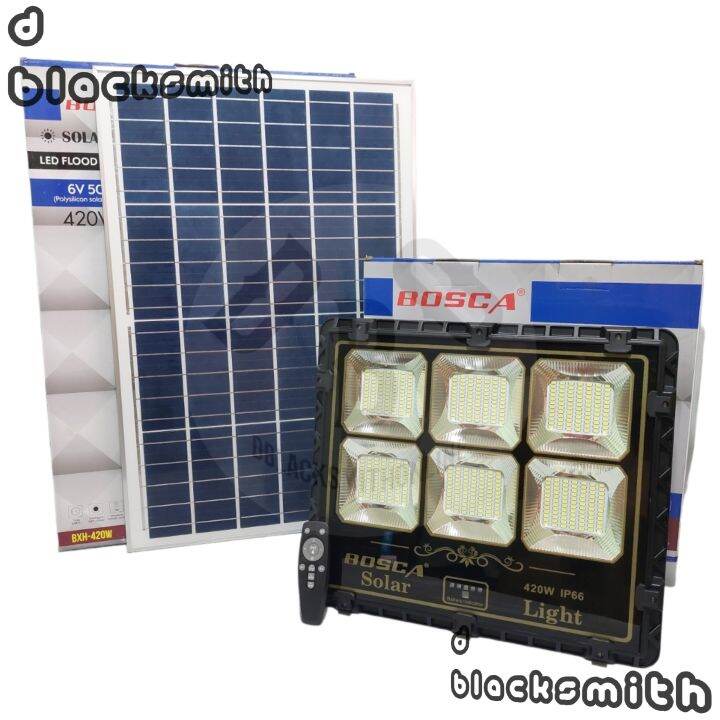 Original Bosca BXH-420W Outdoor Solar LED Street Flood Light And Solar ...
