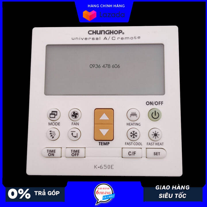 Remote điều khiển điều hòa âm trần đa năng Chunghop | Lazada.vn