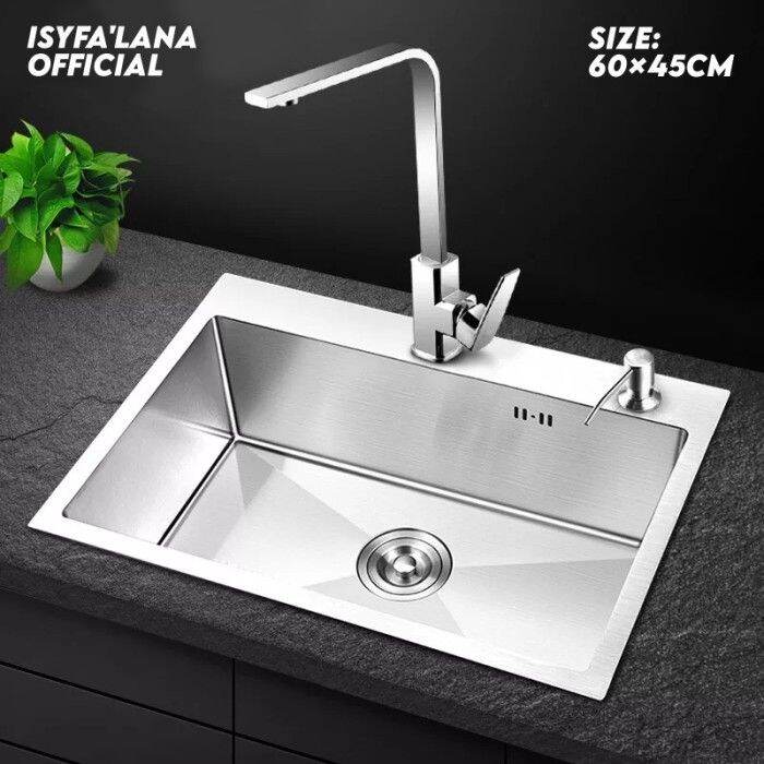 Kitchen sink bak cuci piring bolzano inobe 6045 stainless paket | Lazada Indonesia