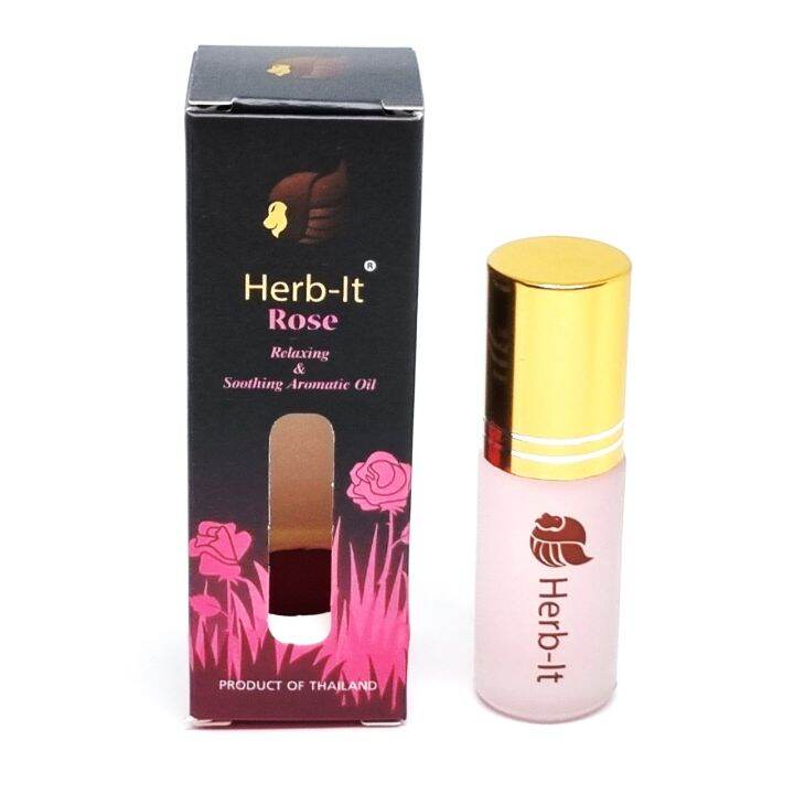 Herbit Aromatic Rose Roll-on ยาดม กลิ่นกุหลาบ แบบลูกกลิ้ง (ใช้ดม ใช้ทา ...