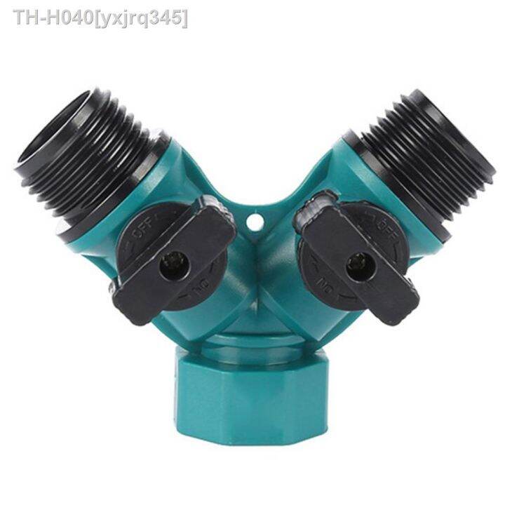 Y Type 2 Way Quick Connector Adapter Water Splitter Plastic Garden Tap ...