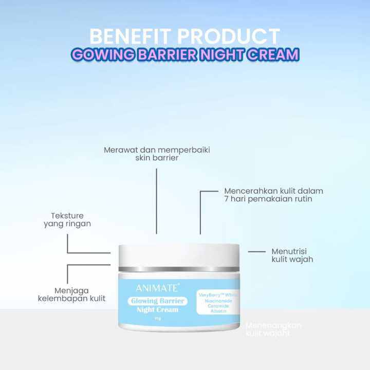 Animate Glowing Barrier Night Cream 10gr | Lazada Indonesia