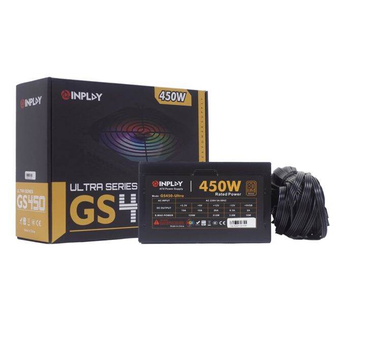 Inplay True Rated 450W 80Plus ATX Power Supply For Computer PSU GS ...
