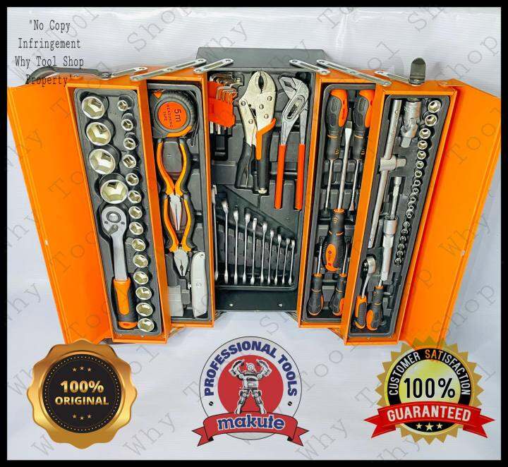 MAKUTE HEAVY DUTY TOOL BOX SET 85pcs IN 1 BOX | Lazada PH
