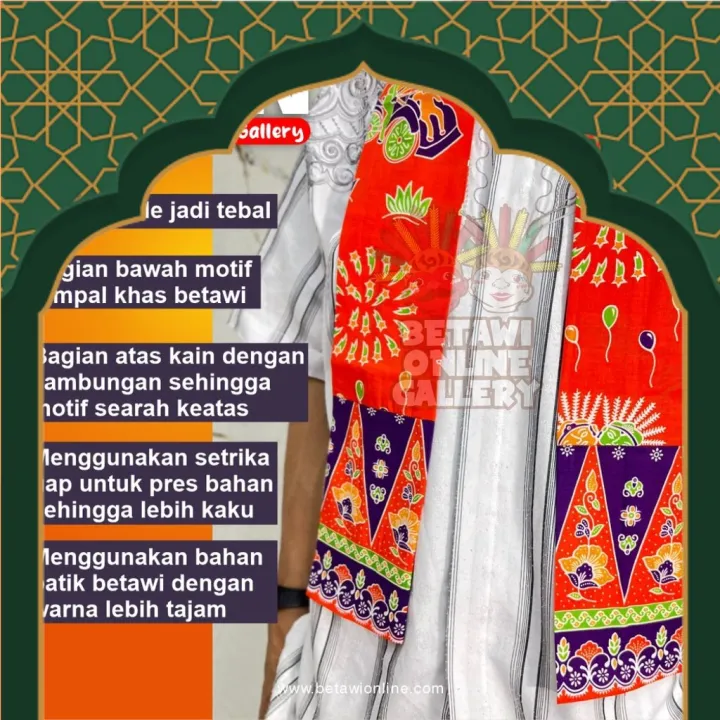Cukin Syal atau Selempang Kain Batik Betawi [SATUAN] | Lazada Indonesia