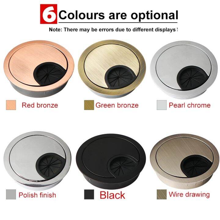 Zinc Alloy Desk Wire Hole Cover Base Computer Grommet Table Cable ...