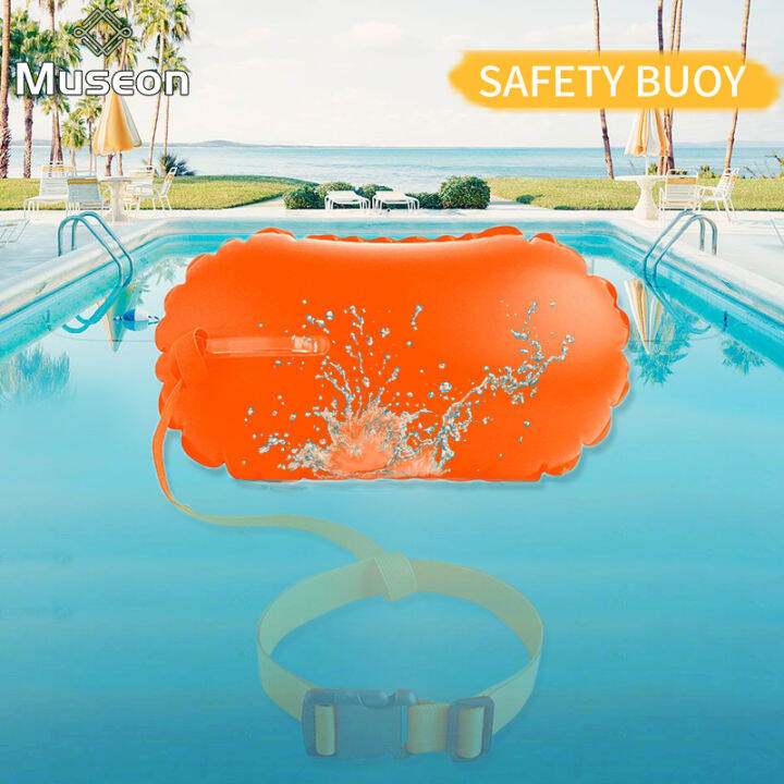 Safety buoy sports device floating inflatable buoy adjustment belt anti ...