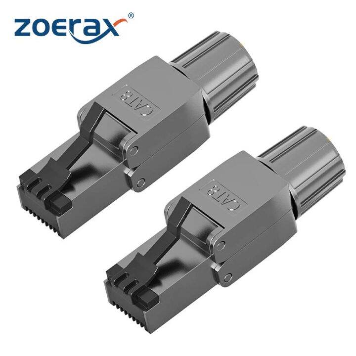 ZoeRax Cat8 Cat7 Cat6a Connectors RJ45 Tool Free Industrial Ethernet ...