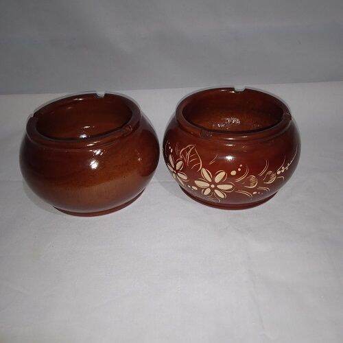 Asbak Tempat Abu rokok Unik Model Gentong Bahan Kayu Jati Motif Ukir ...