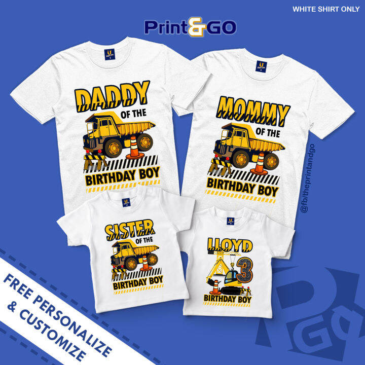 Construction theme family shirt design collection/Customized ...