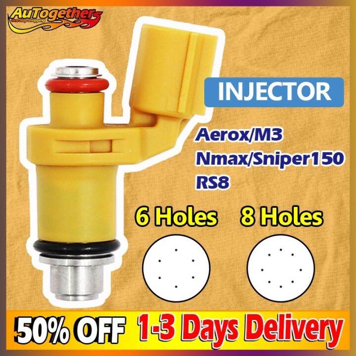 RS8 Fi INJECTOR 6/8 HOLES FOR NMAX/AEROX/SNIPER150/M3 | Lazada PH