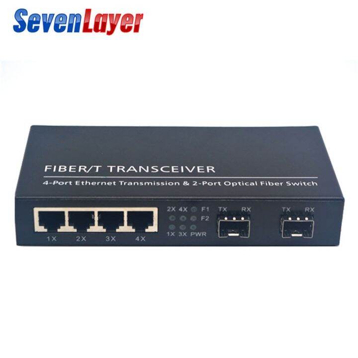 Fiber Optical Media Converter Gigabit Ethernet switch 10/100/1000M 4 ...