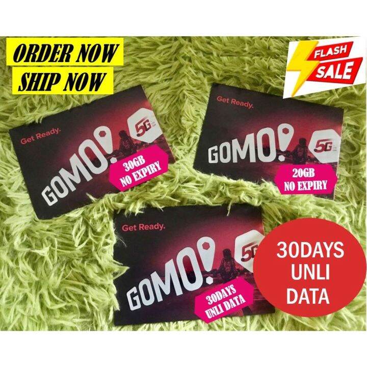 GOMO Simcard UNLI DATA / 20GB and 30GB | Lazada PH