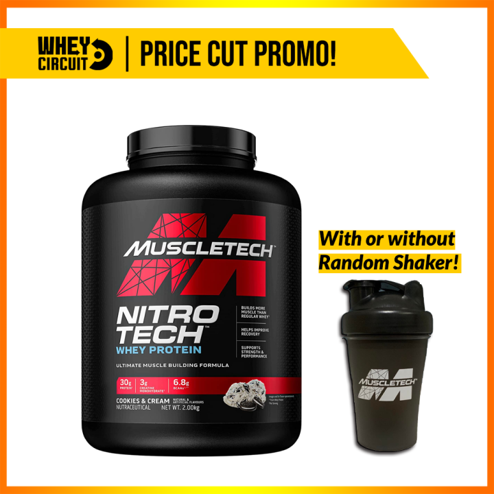 Muscletech NITRO TECH Whey Protein Ultimate Muscle Building Formula 4 ...