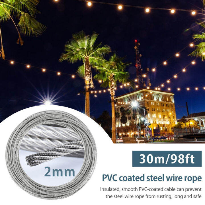 48Pcs Wire Rope Kit 100ft Wire Pergola Kit Stainless Steel Turnbuckle ...