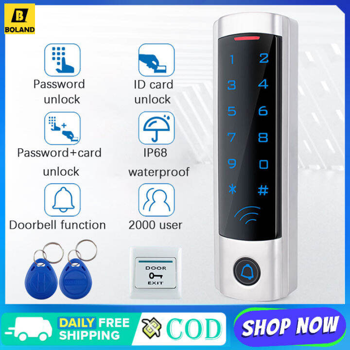 Boland กล่องควบคุมการเข้าออกโลหะระบบสัมผัสแบบกันน้ำขนาด125Khz แผงควบคุม ...